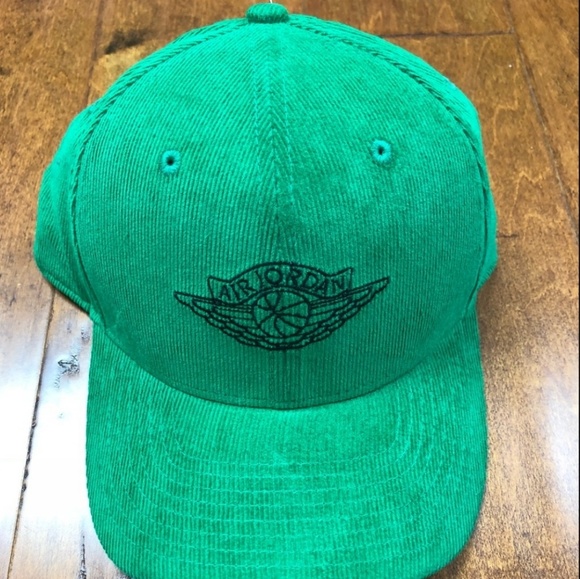 Accessories | Nike Air Jordan Green Corduroy Hat New | Poshmark